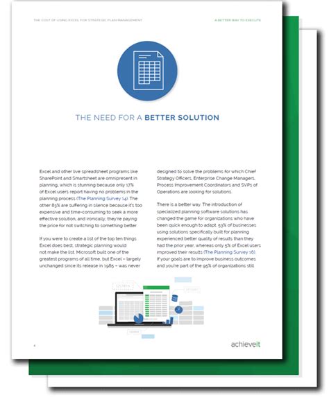 The Cost Of Using Excel For Strategic Plan Management