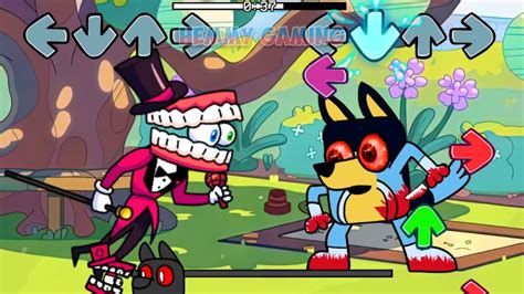 Fnf Amazing Digital Circus Vs Bluey Exe Bingo Pibby And Muffin Spooky
