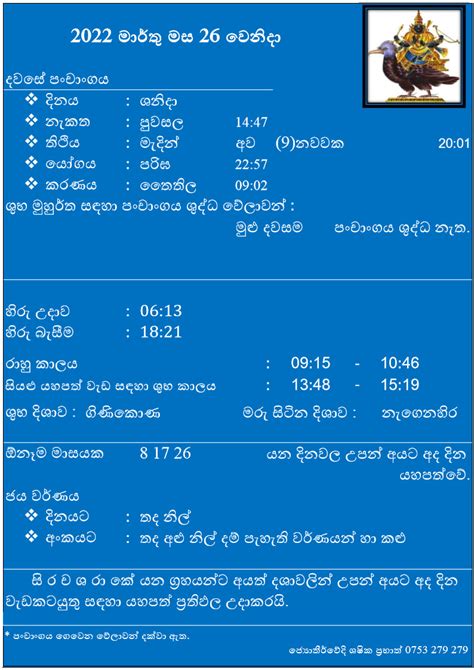 Shashika Prabath Astrologer 20220326 ශනිදා Facebook