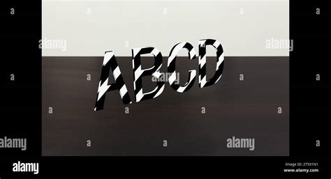 3d Font Abcd In White Background Computer Generated Images Stock