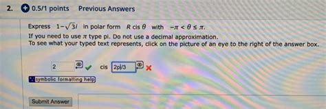 solved 4 1 points find the three cube roots of each of