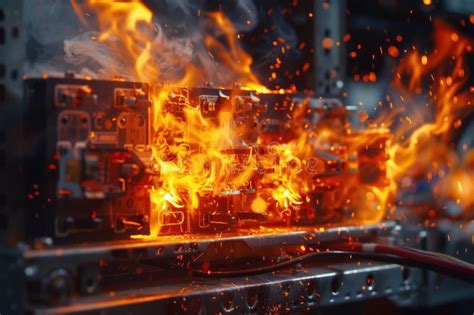An Electrical Short Circuit Occurred At Terminal Of High Voltage Power Board Resulting In Fire