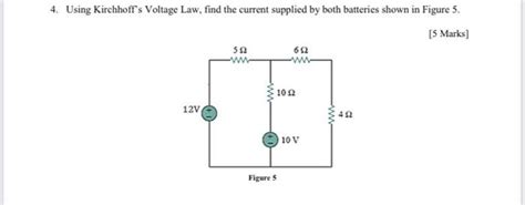 Solved Using Kirchhoff S Voltage Law Find The Current Chegg