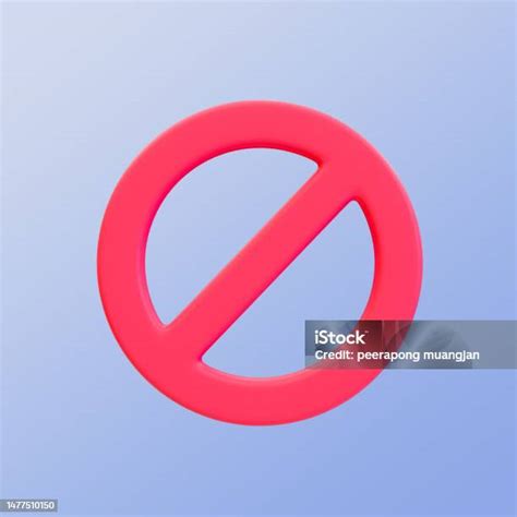 3d 최소 금지 아이콘입니다 정지 신호 클리핑 패스가 있는 금지된 아이콘입니다 3d 그림입니다 0명에 대한 스톡 사진 및 기타 이미지 Istock