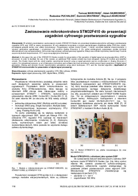 Pdf Application Of Stm32f410 Microcontroller For Presentation Of