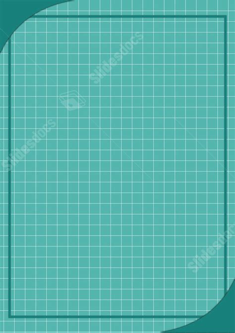 Geometric Border Plaid Stationery Design With A Simple And Fresh Green