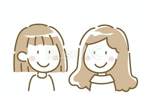女性2人のイラストイラスト No 24935543｜無料イラスト・フリー素材なら「イラストac」