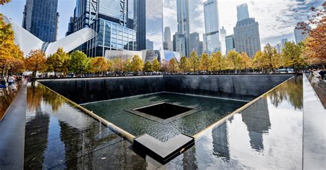 Man Jumps Into Reflecting Pool At 911 Memorial In New York City