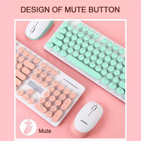 Retro Style Keyboard With Mouse Sets 24g Wireless Grandado