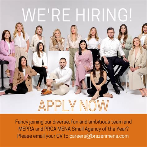 Job Vacancy Brazen Mena Prca Mena