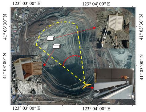 Dagushan Open Pit Mine Test Site The Red Line Shows The Location Of Download Scientific