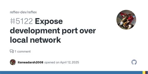 Expose Development Port Over Local Network · Issue 5122 · Reflex Dev