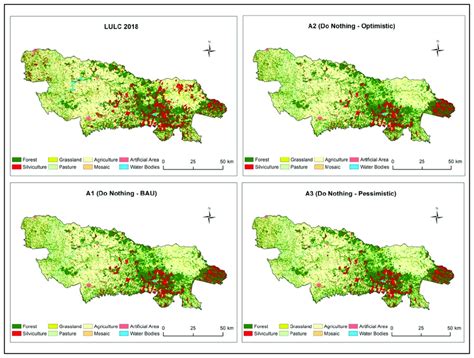 Scenario A LULC Evolution Trends Of The Predictive Scenarios For