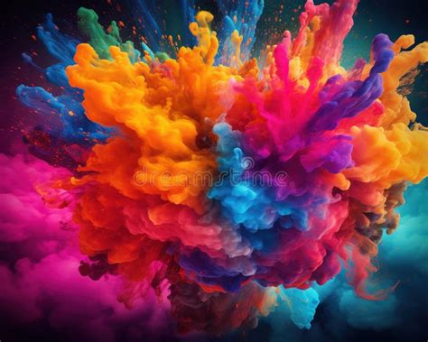 Colorful Rendering Effect Wallpaper Stock Illustration Illustration