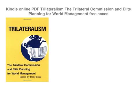 Ppt Kindle Online Pdf Trilateralism The Trilateral Commission And