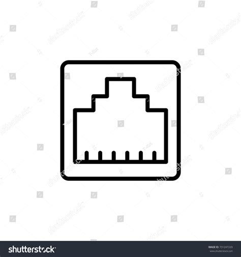 Ethernet Icon Stock Vector Royalty Free 731247220 Shutterstock