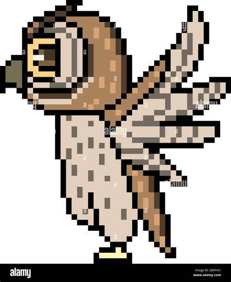 Vector Pixel Art Owl Stock Vector Image And Art Alamy