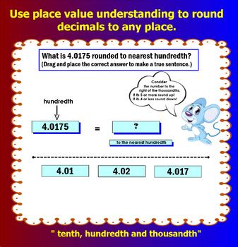 Use Place Value Understanding To Round Decimals To Any Place TPT