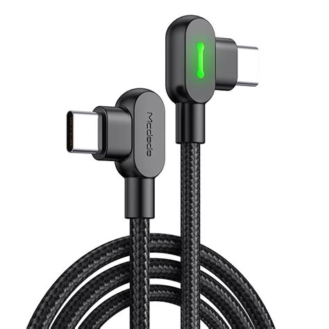 Mcdodo 麥多多 Pd雙type C充電線快充線閃充線傳輸線 彎頭 Led 60w 紐扣系列 200cm 蝦皮購物