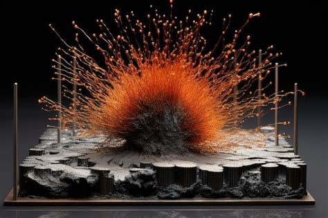 Premium Ai Image Magnetic Field Affecting Iron Filings