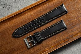 Horween Chromexcel Leather Strap Black Uncle Straps