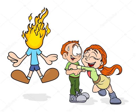 Feliz Pareja de Dibujos Animados y Niño Celoso 2023