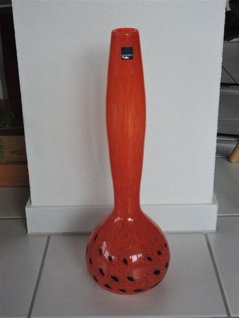 Leonardo Glasvase Vase aus orange Glas ähnlich Murano Kaufen auf Ricardo