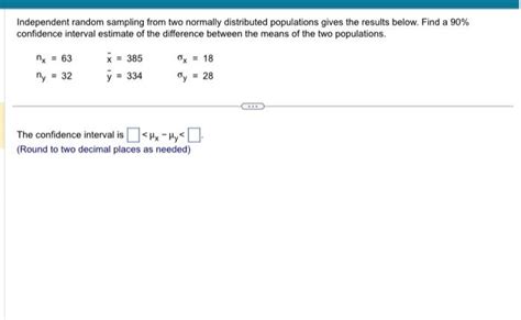 solved independent random sampling from two normally