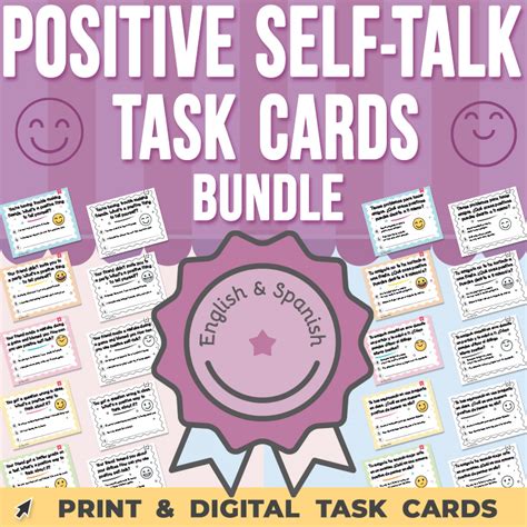 Positive Self Talk Task Cards Bundle Made By Teachers