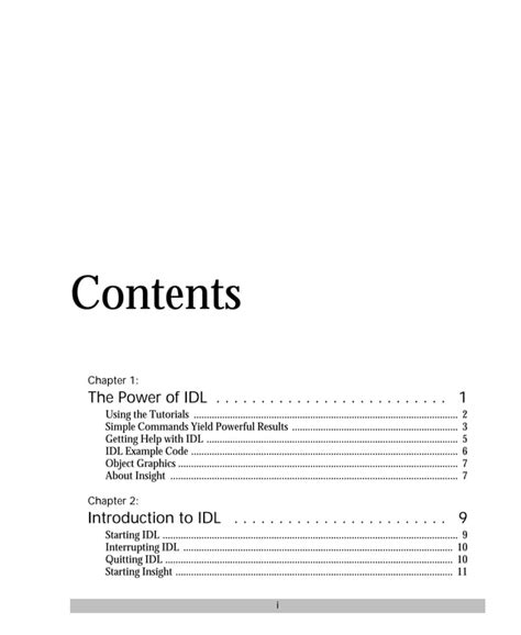 Idl Basics Pdf