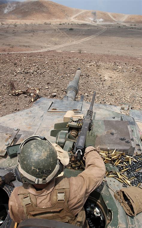 Marine St Lt David Mitchell Platoon Commander With Tank Platoon Alpha Company Battalion
