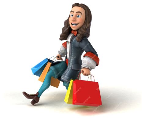 3d Иллюстрация мультяшного человека в костюме исторического барокко Бесплатно Фото