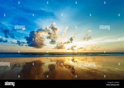 Spectacular Sunset Scene HDR Processed Stock Photo Alamy