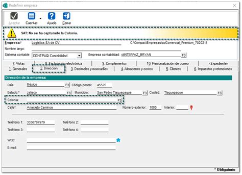 Mejoras En La Captura De La Dirección Fiscal Del Emisor Y Receptor