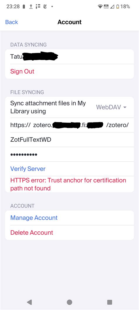 Webdav Setup Problem Trust Anchor For Certification Path Not Found Zotero Forums