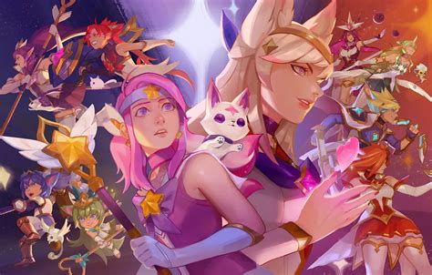 Wallpaper Lux Janna Ahri Soraka Syndra League Of Legends Miss