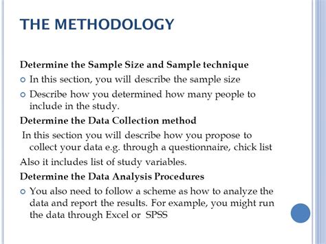 Example Of Methodology 5 An Example A Guide To The Methodology Of The