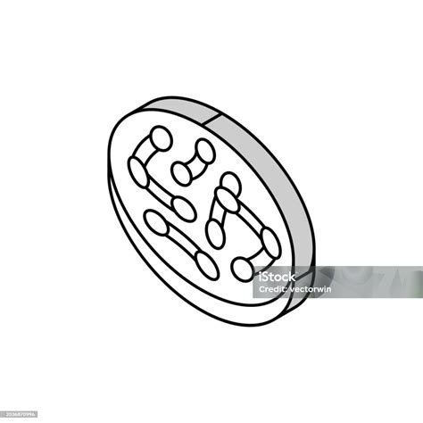 Bacteria Corynebacterium Diphtheriae Isometric Icon Vector Illustration