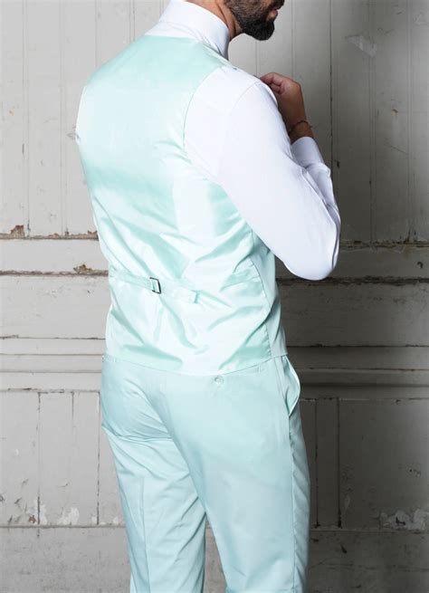 Costume Mariage Vert Pale 3 Pièces Pour Homme Nice 06 Paca