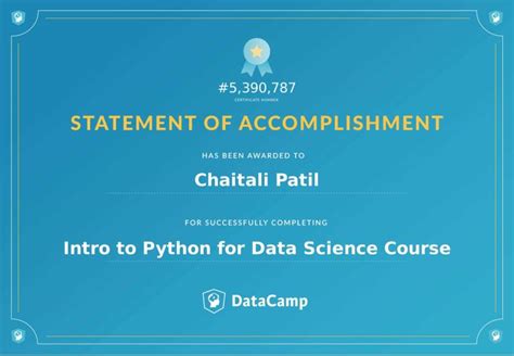 Chaitali Patil On Linkedin Thank You Datacamp My Step Towards Data Science And Python