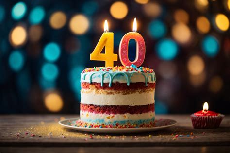 Sweet Birthday Cake 40th Years Free Stock Photo Public Domain Pictures