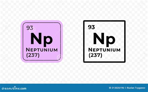 Neptunium Chemical Element Of The Periodic Table Vector Stock Vector Illustration Of