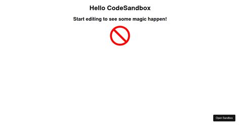 Reactjs Onerror Codesandbox