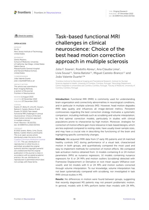 Pdf Task Based Functional Mri Challenges In Clinical Neuroscience