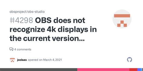 OBS Does Not Recognize K Displays In The Current Version V Issue Obsproject