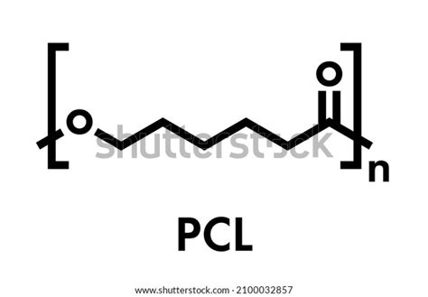 Polycaprolactone Pcl Biodegradable Polyester Chemical Structure Stock