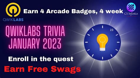 Qwiklabs Arcade Challenge 2023 Earn January Arcade Badge Earn