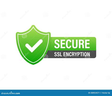 Secure Connection Icon Vector Illustration Isolated On White Background Flat Style Secured Ssl