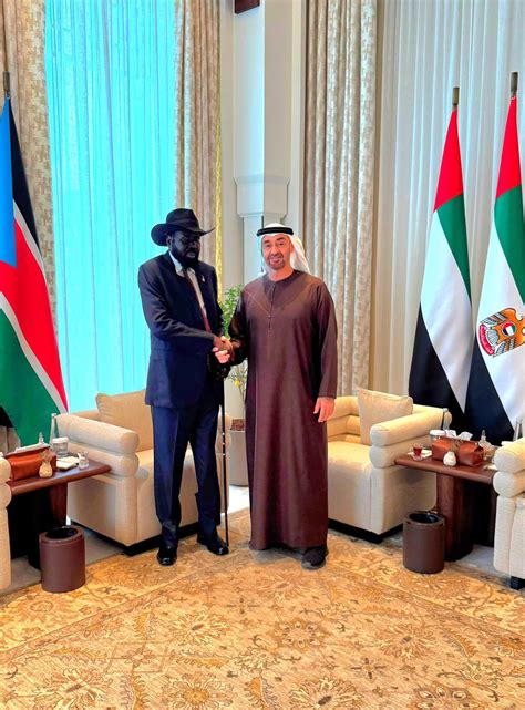 South Sudans Kiir Uaes Al Nahyan Discuss Ties Sudans Post