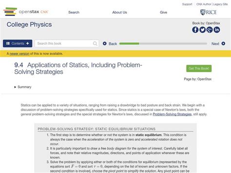 Open Stax Applications Of Statics Including Problem Solving